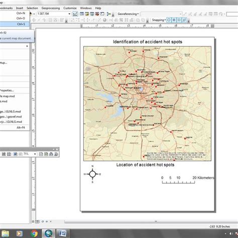 Figure Screen Shot Of Map Generated In ArcGIS Download Scientific Diagram
