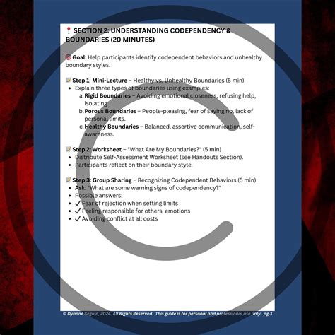 Codependency And Boundaries Group Therapy Activity 90 Min Facilitator