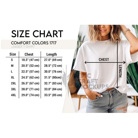 Comfort Colors Size Chart Woman Lifestyle White C Oversized Comfort Colors Size Chart