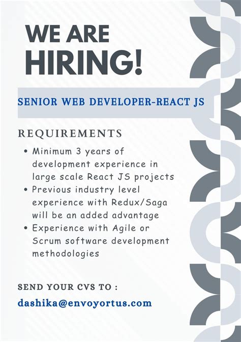 Webdevelopers Techjobs Techcareers Reactjs Webdeveloperjobs Jobalert Dashika