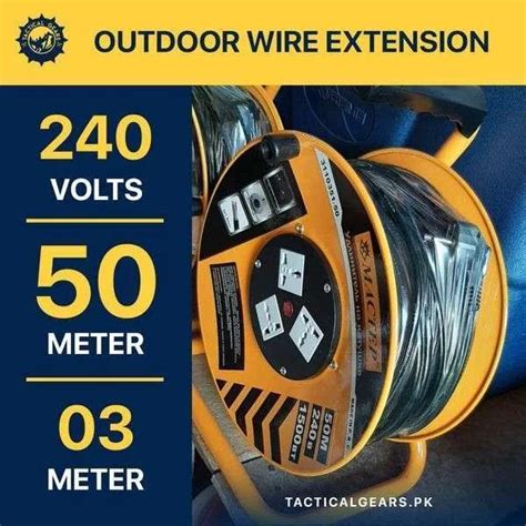 Buy Outdoor Wire Extension 50 Meter Rolling Cable Extension 240 Volts At Best Price In