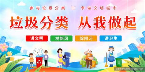 垃圾分类宣传背景板psd下载 编号706094194258744791 设图网