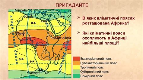 Презентація з географії 7 клас Африка Кліматичні пояси і типи клімату Практична робота