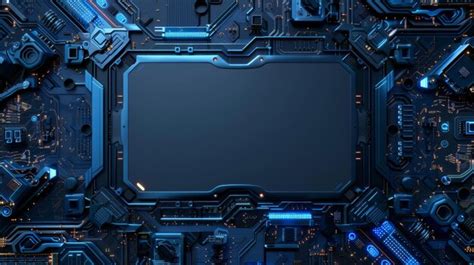 Premium Photo Computer Motherboard Illuminated With Blue Light