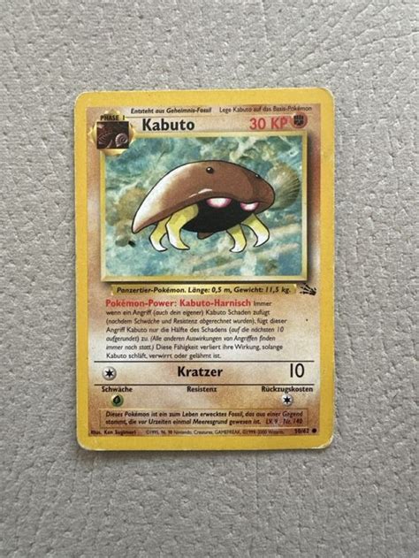 Pokemon Kabuto Fossil Deutsch Gebraucht In Lugaggia Für Chf 2 Mit
