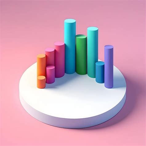 Premium Photo 3d Bar Chart Illustration Bar Chart With Depth