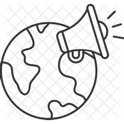 Global Marketing Icon Download In Line Style