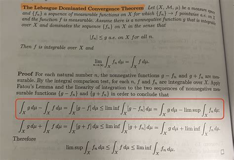 Real Analysis An Inequality In The Proof Of Lebesgue Dominated Convergence Theorem In Roydens