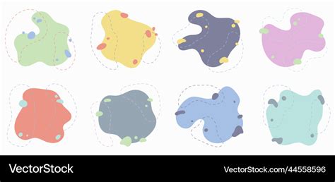 Abstract Organic Shape For Text Set Template Vector Image