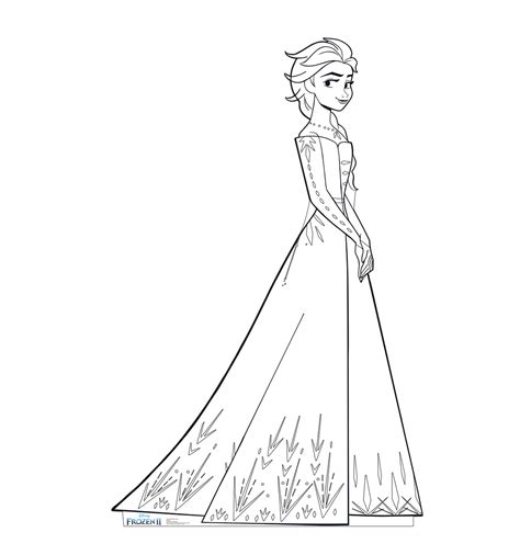 Life Size Color Me Elsa Standup Cardboard Cutout