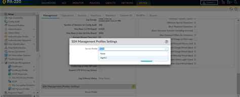 Configure An Ssh Service Profile