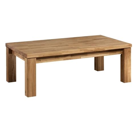 Table Basse Chêne Massif Rectangulaire Style Contemporain Roma