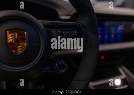 Interior Steering Wheel Electric Porsche Macan Gts Car Interior