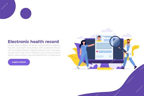 Premium Vector Electronic Health Record Concept Online Healthy Electronic Check List Vector