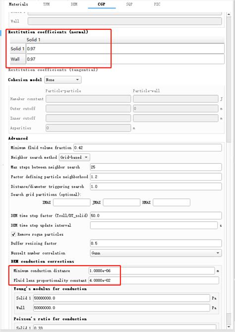 parameter setting consultation about cgp model how to netl flow