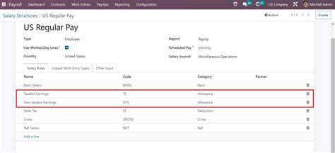 How To Setup Payslip For A Us Company Using Odoo 16 Payroll