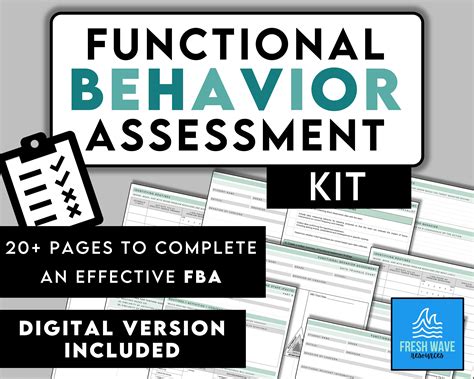 Functional Behavior Assessment Kit Printable And Digital Forms For An Effective Fba Rbt Bcba