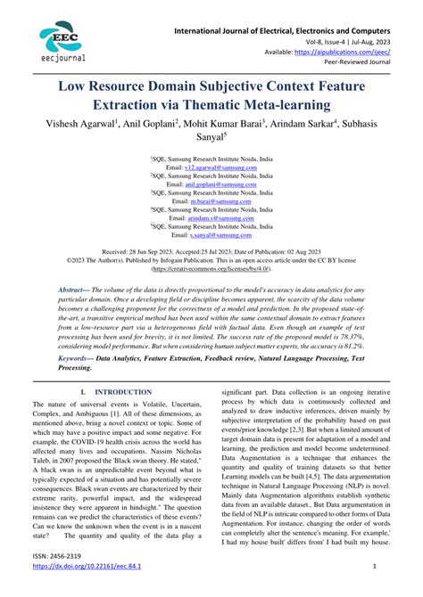 pdf low resource domain subjective context feature extraction via