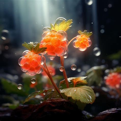 Premium Ai Image Cloudberry Digital Art Landscape