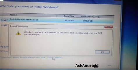Windows Cannot Be Installed On This Drive Mbr Isgoo