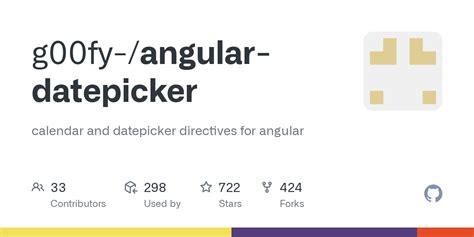 Github G00fy Angular Datepicker Calendar And Datepicker Directives For Angular