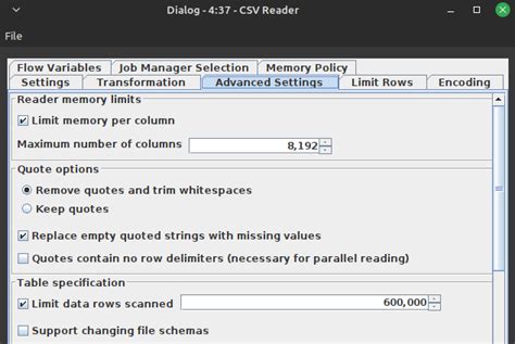 Increase The Count Of Limit Data Rows Scanned Knime Analytics Platform Knime Community Forum