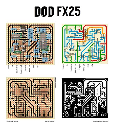 Perf And Pcb Effects Layouts Dod Fx25 Envelope Filter