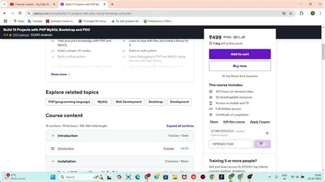 providing free udemy course build 13 projects with php mysql bootstrap and pdo youtube