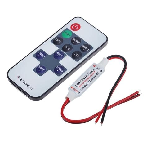 Keys LED Strip Controller Mini Dimmer RF Wireless Remote Dimmer V Controller For LED