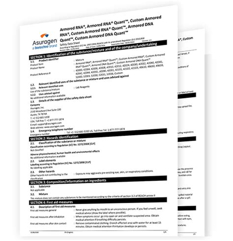 Armored Dna Rna Quant Safety Data Sheet Eu Bio Techne