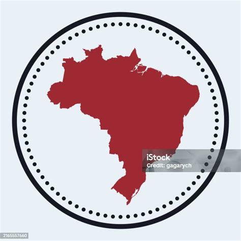 브라질 라운드 스탬프 국가지도와 제목이 있는 둥근 로고 지도가 있는 세련된 미니멀 브라질 배지 벡터 일러스트 레이 션 0명에 대한 스톡 벡터 아트 및 기타 이미지 Istock