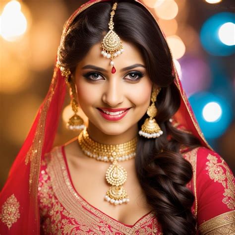 Chica India De Karwa Chauth Foto Premium