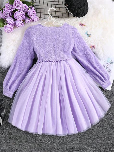 Shein Tween Girl Crop Jacket And Contrast Mesh Hem Bow Front Cami Dress