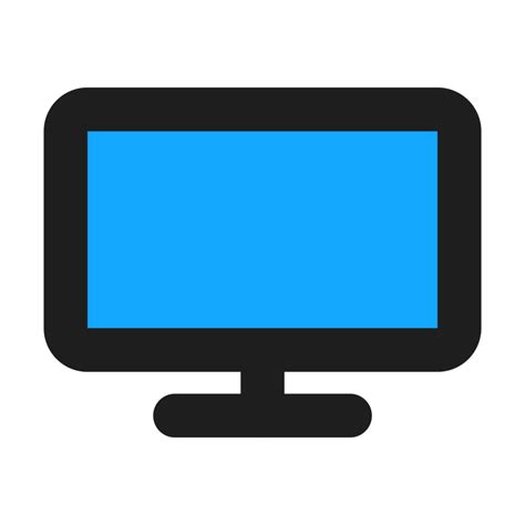 Monitor Flat Color Outline Icon 19858710 Png