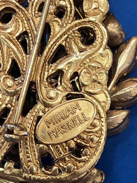 Vintage Signed Miriam Haskell Tree Brooch Etsy