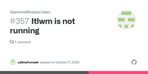 Itlwm Is Not Running · Issue 357 · Openintelwirelessitlwm · Github