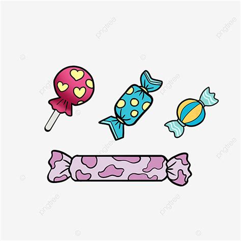 손으로 그린 맛있는 사탕 일러스트 사탕 사탕 과자 색깔 Png 일러스트 및 Psd 이미지 무료 다운로드 Pngtree