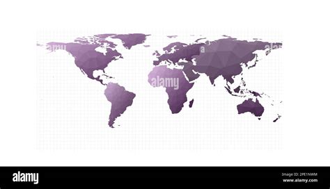 World Map Vector Equirectangular Projection Classic Vector