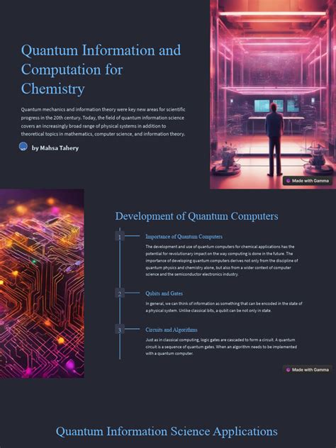 Quantum Information And Computation For Chemistry Pdf Quantum