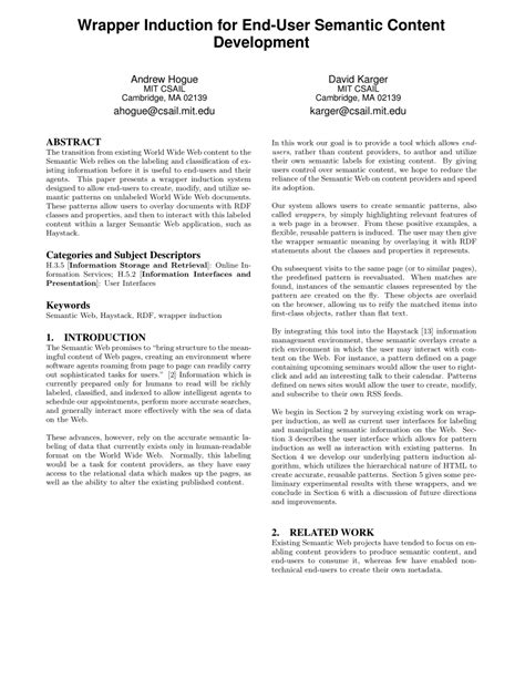 pdf wrapper induction for end user semantic content development