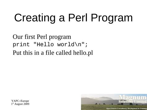 Introduction To Perl Day 1 Ppt
