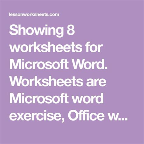 Showing 8 Worksheets For Microsoft Word Worksheets Are Microsoft Word