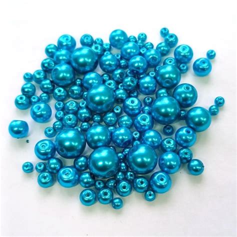 Набор стеклянных бусин имитация жемчуга Чехия 50 г бусины для творчества рукоделия создания