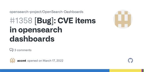 Bug CVE Items In Opensearch Dashboards Issue 1358 Opensearch Project OpenSearch