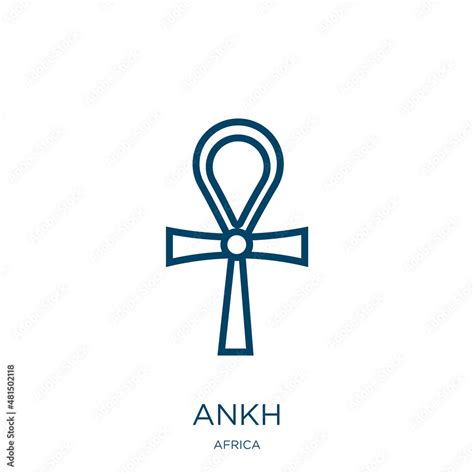 Ankh Icon From Africa Collection Thin Linear Ankh Egyptian Egypt