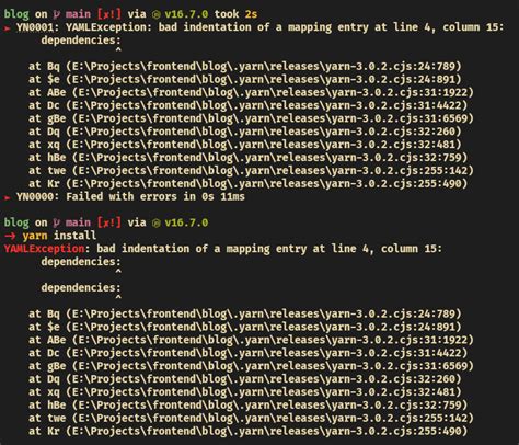Bug Yamlexception Bad Indentation Of A Mapping Entry At Line