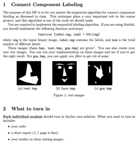 1 ﻿connect Component Labelingthe Purpose Of This Mp