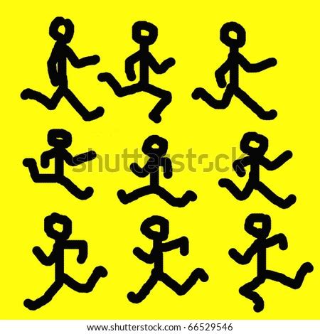 Stickman Run Cycle Animation Sequence Stock Vector 412768312 Shutterstock