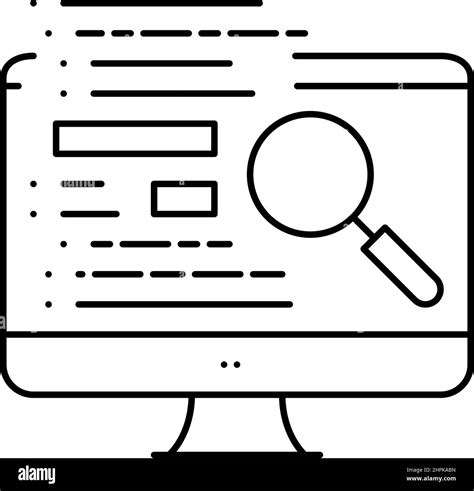 Data Checking Line Icon Vector Illustration Stock Vector Image Art Alamy