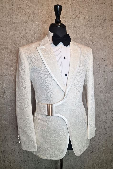 Wedding Suit Styles Wedding Suits White Damask Ivory White Tuxedo
